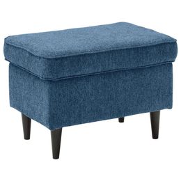 Mid.you Hocker, Dunkelblau, Textil, rechteckig, 63x43x42 cm, Made in EU, Wohnzimmer, Hocker, Sitzhocker