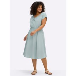 sheego Gro&szlig;e Gr&ouml;&szlig;en Sommerkleid aus Musselin, kalkmint, Gr&ouml;&szlig;e 48 - Damen