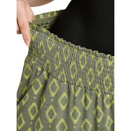 sheego Gro&szlig;e Gr&ouml;&szlig;en Jogg Pants mit Alloverdruck, khaki-gemustert, Gr&ouml;&szlig;e 52 - Damen