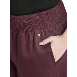 sheego Gro&szlig;e Gr&ouml;&szlig;en Schlupfhose mit Smokbund, weite Form, burgund, Gr&ouml;&szlig;e 56 - Damen