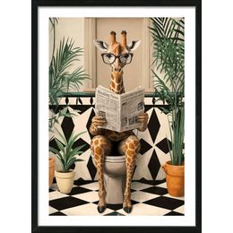 Pro Art Gerahmtes Bild LUSTIGE GIRAFFE