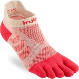 injinji Run Technical No-Show Bekleidung Damen rot