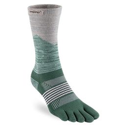 injinji Trail Midweight Crew Bekleidung Damen gr&uuml;n