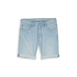 Tom Tailor Denim Herren TTPIERS SLIM Jeans Shorts mit Superstretch, blau, Uni, Gr. XXL