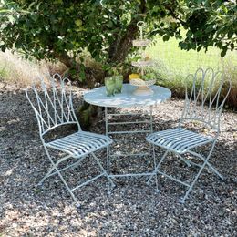 Chic Antique Bistrotisch Set Sky Blue &Oslash; 70 cm, H&ouml;he 75 cm skandinavische Deko Online Shop