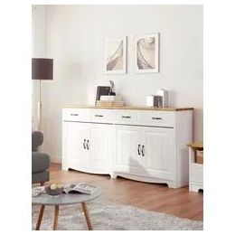Sideboard OTTO HOME "Trinidad", gelb (wei&szlig;, honigfarben), B:194cm H:89cm T:37cm, Sideboards, Sideboard, Kommode, Breite 194 cm