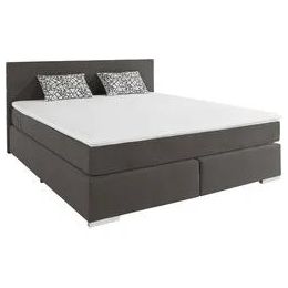 Boxspringbett COTTA "Simba", grau, L:209cm, Komplettbetten, Boxspringbett, wahlweise mit oder ohne Matratze und Topper bestellbar, Topseller
