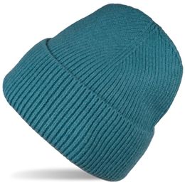 Strickm&uuml;tze styleBREAKER "Strickm&uuml;tze mit Rippenmuster", Damen, blau, Obermaterial: 100% Polyacryl PAN., Modisch, M&uuml;tzen Strickm&uuml;tze