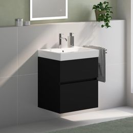 Geberit iCon Waschtisch, evineo ineo5 evo Unterschrank B: 60 cm, 2 Ausz&uuml;ge, mit Griffmulde,, 124060000+BE0975BM,