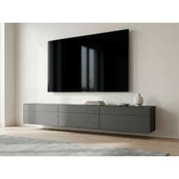 Lowboard "Essentials, TV-Board, TV-Kommode, TV-Schrank, TV-M&ouml;bel", graphit, B:333cm H:55cm T:42cm, Holzwerkstoff, MDF, LeGer Home by Lena Gercke, Sideboards, Lowboard, Breite: 333 cm, UV lackiert, Push-to-open-Funktion
