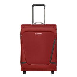 Handgep&auml;ck-Trolley Travelite "JETPACK Multi 2 Cabin Handgep&auml;ck Koffer", Gr. B/H/T: 40cm x 55cm x 20cm 41 l, rot, Polyester, unifarben mit Farbeins&auml;tzen, Koffer, Weichgep&auml;ck, passend f&uuml;r Ryanair, Condor und viele g&auml;ngige Airlines