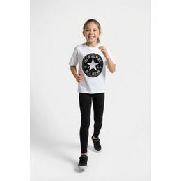 T-Shirt Converse "Cropped Style f&uuml;r M&auml;dchen", M&auml;dchen, Gr. 158 (XL), wei&szlig;, Single Jersey, Obermaterial: 100% Baumwolle, Rundhals, eingesetzt abgesteppt krempelbar, Shirts T-Shirt, f&uuml;r Kinder, sportlicher Stil, Kurzarm, Rundhalsausschnitt