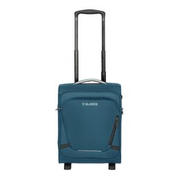 Handgep&auml;ck-Trolley Travelite "JETPACK Easy 2 Cabin Handgep&auml;ck Koffer", Gr. B/H/T: 30cm x 40cm x 20cm 21 l, blau (petrol), Polyester, unifarben mit Farbeins&auml;tzen, Koffer