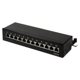 LogiLink NP0017 12 Port Patch-Panel CAT 6 1 HE
