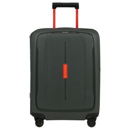 Hartschalen-Trolley Samsonite "ESSENS CIRCULAR, verschiedene Gr&ouml;&szlig;en", Gr. B/H/T: 40cm x 55cm x 20cm 39 l, gr&uuml;n (gr&uuml;n, orange), Polypropylen, Koffer, mit arretierbarem und versenkbarem Druckknopf-Trolleysystem