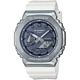 Chronograph Casio G-SHOCK, wei&szlig; (wei&szlig;, graublau), Armbanduhren, Damen, Chronograph, Quarzuhr,Armbanduhr,Herrenuhr,digital, bis 20 bar wasserd.Resinarmband