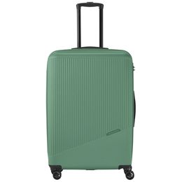 Hartschalen-Trolley Travelite "BALI Reisekoffer Hartschale", Gr. B/H/T: 51cm x 77cm x 29cm 96 l, gr&uuml;n, ABS, unifarben, Basic, Koffer, TSA-Schloss &ndash; robustes Reisegep&auml;ck