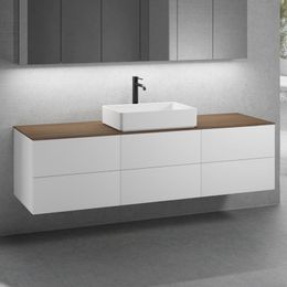 neoro n50 M&ouml;belanlage B: 180 cm mit 6 Ausz&uuml;gen, Waschtisch B: 58 cm wei&szlig; matt,, BN0065WM+3#BN0421WM+BN0409WL,