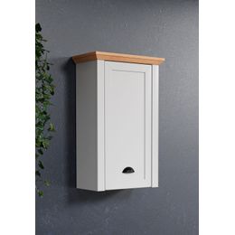 H&auml;ngeschrank Home Affaire, lichtgrau melamin, artisan eiche nb, B:46cm H:73cm T:24cm, FSC-zertifizierter Holzwerkstoff, Schr&auml;nke, H&auml;ngeschrank, Badschrank mit Muschelgriff im Landhaus-Look - (B/T/H) 46/24/73 cm