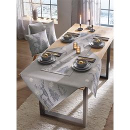 Tischdecke Gr. 1, grau, B:85cm L:85cm, Tischdecken, Tischdecke