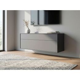 Lowboard "Essentials, TV-Board, TV-Kommode, TV-Schrank, TV-M&ouml;bel", graphit, B:111cm H:55cm T:42cm, Holzwerkstoff, MDF, LeGer Home by Lena Gercke, Sideboards, Lowboard, Breite: 111 cm, UV lackiert, Push-to-open-Funktion
