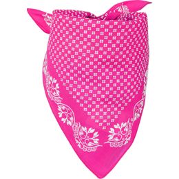 Bandana styleBREAKER "Baumwolle Dreieckstuch mit Bl&uuml;mchen Muster", Damen, pink (pink, wei&szlig;), Obermaterial: 100% Baumwolle CO., Modisch, Modet&uuml;cher