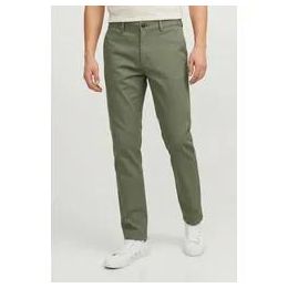 Jack & Jones Chinos JACK & JONES "JPSTOLLIE DYLAN CHINO", Herren, Gr. 31, L&auml;nge 32, deep lichen gr&uuml;n, Web, Obermaterial: 98% Baumwolle, 2% Elasthan, unifarben, regular fit lang, Hosen, Baumwollmischung, regular fit