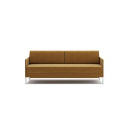 Schlafsofa HESTB&AElig;K "Hestb&aelig;k 415 3-Sitzer mit Klappfunktion", mustard yell, B:208cm H:79cm T:82cm, 100% Polyester, Sofas, Schlafsofa, Umklappbar, Querschl&auml;fer, sehr komfortabel, Stauraum
