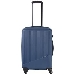 Hartschalen-Trolley Travelite "BALI Reisekoffer Hartschale", Gr. B/H/T: 45cm x 67cm x 26cm 65 l, blau, ABS, unifarben, Basic, Koffer, TSA-Schloss &ndash; robustes Reisegep&auml;ck