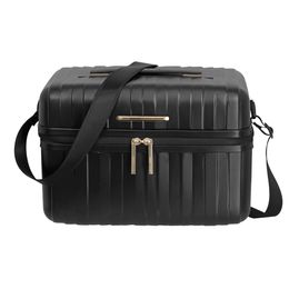 Beautycase Travelite "BARBARA NOVELTY Kosmetikkoffer", Gr. B/H/T: 37cm x 27cm x 22cm, schwarz, Polycarbonat, unifarben, Taschen