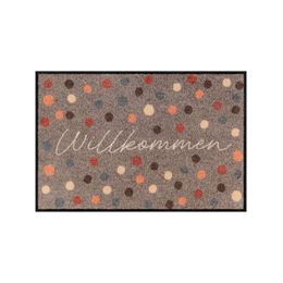 Salonloewe Fu&szlig;matte, Braun, Gr. 50x75 cm - rechteckig, Fu&szlig;matten, Material: Polyamid. R&uuml;ckseite: Gummi