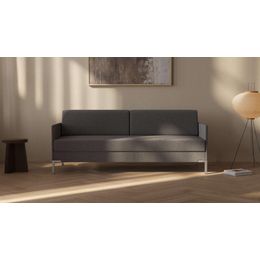 Schlafsofa HESTB&AElig;K "Hestb&aelig;k 415 3-Sitzer mit Klappfunktion", anthrazit, B:208cm H:79cm T:82cm, 100% Polyester, Sofas, Schlafsofa, Umklappbar, Querschl&auml;fer, sehr komfortabel, Stauraum