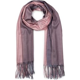 Schal styleBREAKER "Schal mit 2-Farbigem Farbverlauf", Damen, rosa (altrose, grau), Obermaterial: 100% Polyester PES., Modisch, Modet&uuml;cher Schal