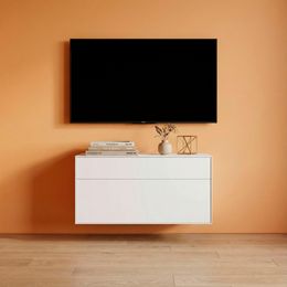 Lowboard "Essentials, TV-Board, TV-Kommode, TV-Schrank, TV-M&ouml;bel", wei&szlig;, B:111cm H:55cm T:42cm, Holzwerkstoff, MDF, LeGer Home by Lena Gercke, Sideboards, Lowboard, Breite: 111 cm, UV lackiert, Push-to-open-Funktion