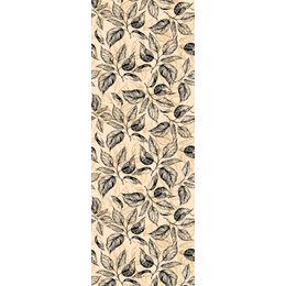 Vinyltapete queence "Bl&auml;tterwerk", beige, B:0,9m L:2,5m, Vinyl, Tapeten, 90x250cm, selbstklebend, kinderleichte Anbringung,, Sticker
