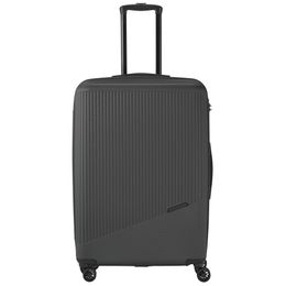 Hartschalen-Trolley Travelite "BALI Reisekoffer Hartschale", Gr. B/H/T: 51cm x 77cm x 29cm 96 l, grau (anthrazit), ABS, unifarben, Basic, Koffer, TSA-Schloss &ndash; robustes Reisegep&auml;ck