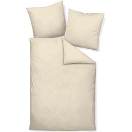 Bettw&auml;sche Janine "Colors", creme, B/L: 140cm x 200cm, 1 Stk., 1 Stk., Mako-Satin, B/L: 90cm x 70cm, 2, Mako-Satin, Obermaterial: 100% Baumwolle, Bettw&auml;sche, Bettw&auml;sche, feinf&auml;dige uni Bettw&auml;sche f&uuml;r alle Jahreszeiten, Markenrei&szlig;verschluss