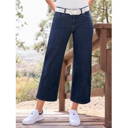 WITT Damen Culotte in 5-Pocket-Form, blue-stone-washed, Gr&ouml;&szlig;e 40