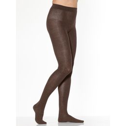 Thermostrumpfhose Rogo, Damen, Gr. 4/46, braun, 75% Baumwolle, 22% Polyamid, 3% Elasthan, Strumpfhosen