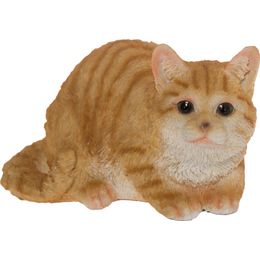 Dekofigur "Katze", gelb (gelb, wei&szlig;), B:32cm H:20,5cm T:17cm, Polyresin (Kunststein), MyFlair M&Ouml;BEL & ACCESSOIRES, Dekofiguren, gelb/wei&szlig; getigert, Wohnzimmer