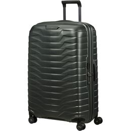 Hartschalen-Trolley Samsonite "PROXIS, verschiedene Gr&ouml;&szlig;en und Farben", Gr. B/H/T: 51cm x 75cm x 31cm 98 l, schwarz (matt climbing ivy), Polypropylen, unifarben, festlich, Koffer, arretierbares und versenkbares Druckknopf-Trolleysystem
