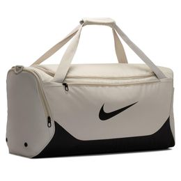 Sporttasche Nike "NK BRSLA M DUFF - X", light bone, schwarz, schwarz, Obermaterial: 100% Polyester, Taschen Sporttasche, f&uuml;r Erwachsene, mit Rei&szlig;verschlusstasche vorne