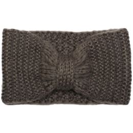 Stirnband styleBREAKER "Strick Stirnband mit Reiskorn Strickmuster", Damen, grau (dunkelgrau), Obermaterial: 100% Polyester PES., Modisch, M&uuml;tzen Stirnband