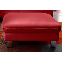 Hocker COTTA "Driver", rot, B:101cm H:43cm T:65cm, Luxus-Kunstleder;LEDER BEEFY (ein abgedecktes Spalt-Rindsleder) im Sitz, Korpus in Kunstleder;NaturLEDER (echtes Rindsleder);Kunstleder SOFTLUX;LEDER/ NaturLeder: Bitte beachten Sie, dass Lederbez&uuml;ge mehr N&auml;hte aufweisen als Stoffbez&uuml;ge., Hocker, Hocker, mit edlen Metallf&uuml;&szlig;en