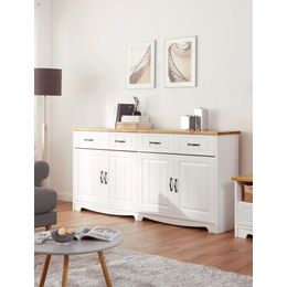 Sideboard OTTO HOME "Trinidad", gelb (wei&szlig;, honigfarben), B:194cm H:89cm T:37cm, Sideboards, Sideboard, Kommode, Breite 194 cm
