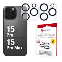 Displex Kameraschutzglas "Camera Lens Glass All-In-One Protector Full Cover", transparent, B:9cm H:1,2cm T:13,5mm, Displayfolien, Objektivschutz, Kameraschutz, kratz- & sto&szlig;fest