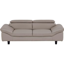 2-Sitzer Home Affaire "Pilot", mud, B:202cm T:108cm, Sofas, Big-Sofa mit Kopfteilverstellung