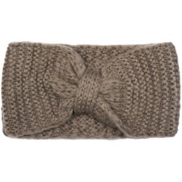 Stirnband styleBREAKER "Strick Stirnband mit Reiskorn Strickmuster", Damen, grau (taupe), Obermaterial: 100% Polyester PES., Modisch, M&uuml;tzen Stirnband