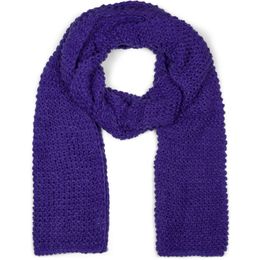 Strickschal styleBREAKER "Langer Strick Schal mit Wellen Strickmuster", Damen, lila (violett), Obermaterial: 100% Polyacryl PAN., Modisch, Modet&uuml;cher