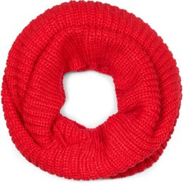 Strickschal styleBREAKER "Unifarbener Feinstrick Loop", Damen, rot, Obermaterial: 100% Polyacryl PAN., Modisch, Modet&uuml;cher